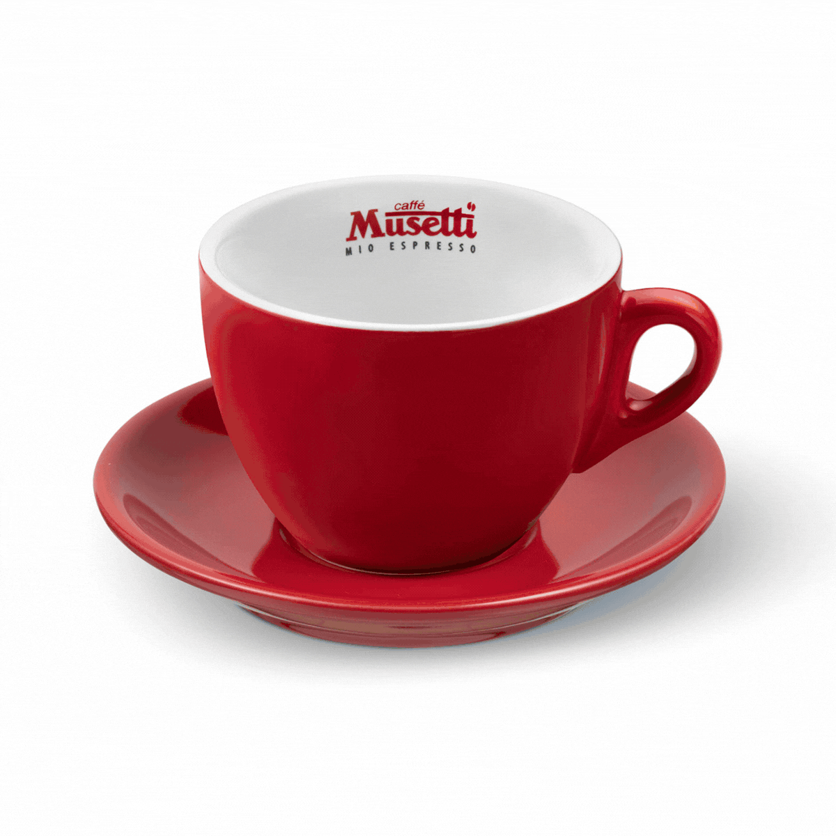 Set of 6 Musetti cappuccino cups with saucers - Rainbow